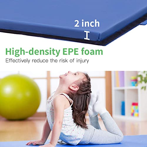 Gymnastics Mat 4x10x2 Tumbling Mat 4 Foldding Mat Gymnastic Indoor/Outdoor Mat 2β Thick PU Leather Folding Exercise Mat For Tumbling Home Gym Mat Yoga Mat Stretching Yoga Cheerleading Martial Arts