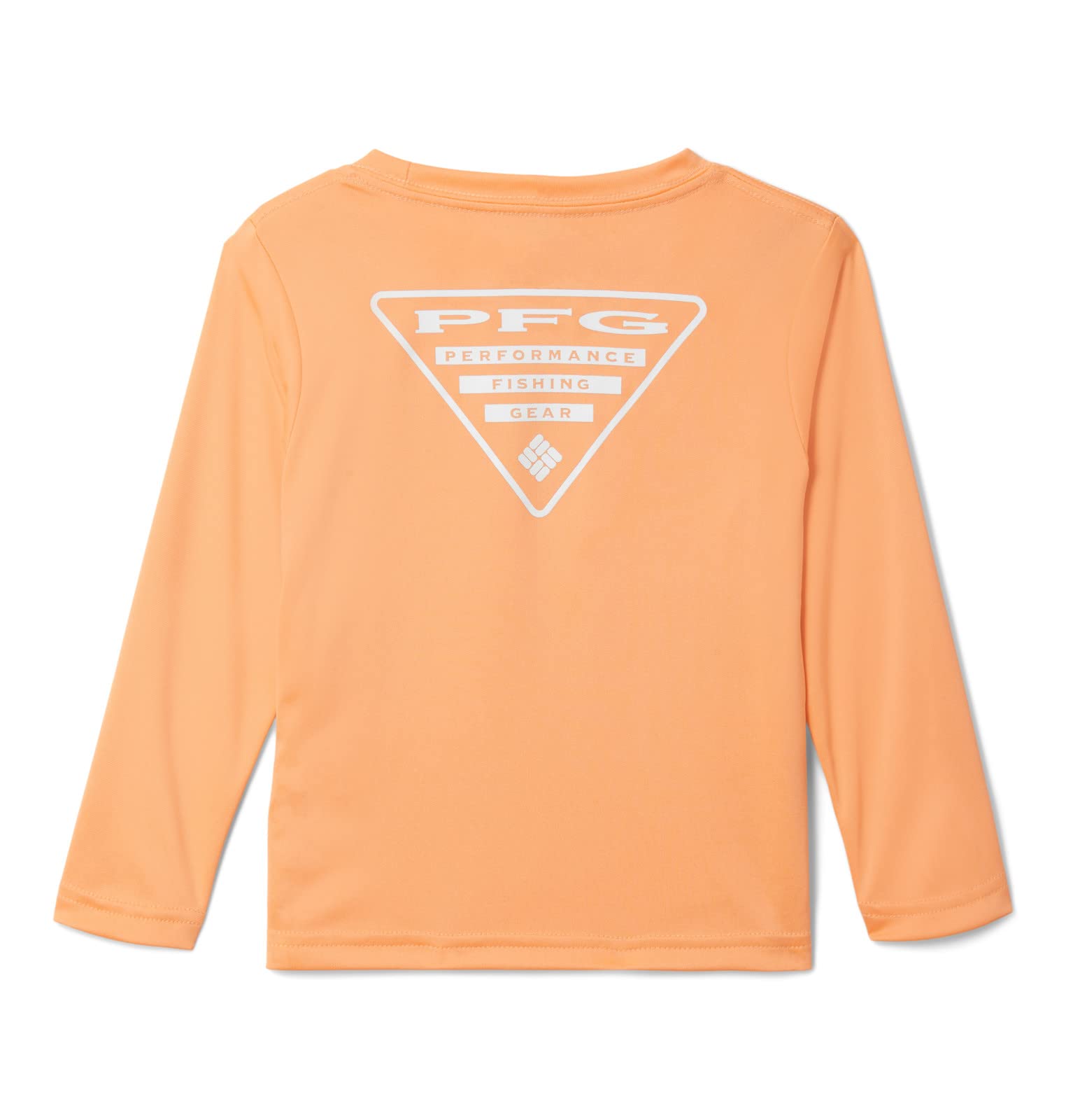 Columbia Toddler Boys Terminal Tackle PFG Triangle Logo Long Sleeve, Sunset Red/White, 4T