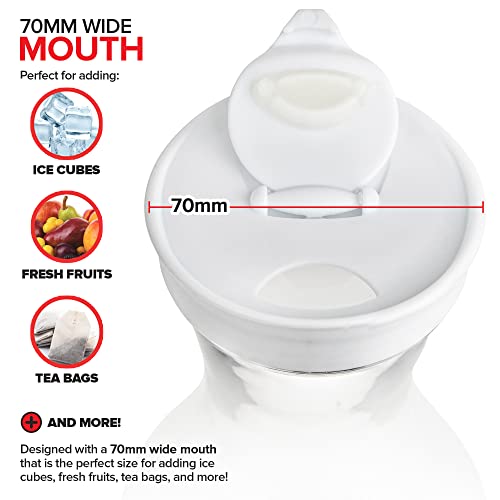 Plastic Juice Carafe with Lids (Set of 2) 32 oz Carafes for Mimosa Bar, Drink Pitcher with Lid, Water Bottle, Milk Container, Clear Beverage Containers for Fridge, Pantry Storage, Round Pitchers