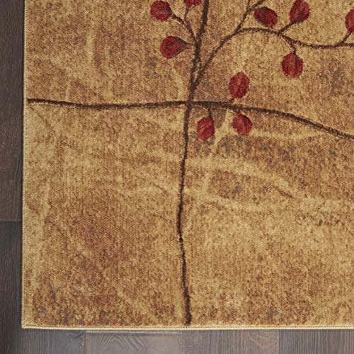 Nourison Somerset Rustic Latte 2'3" x 8' Area-Rug, Easy-Cleaning, Non Shedding, Bed Room, Living Room, Dining Room, Kitchen (2x8)