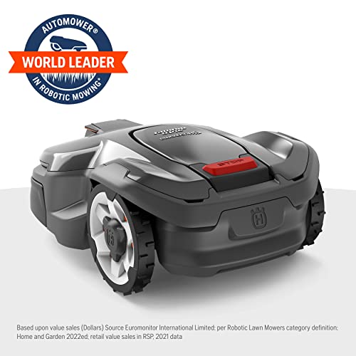 Husqvarna Automower 415X Robotic Automatic Lawn Mower with GPS Assisted Navigation with Self Installation and Ultra-Quiet Smart Mowing Technology for Small to Medium Yards (0.4 Acre)