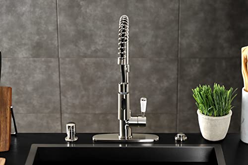 Kingston Brass LS8778DPL Paris Pre-Rinse Kitchen Faucet, Brushed Nickel