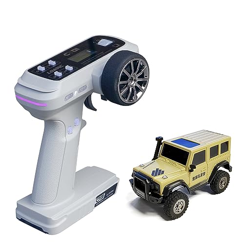 LDARC X43 Crawler RC Car 1:43 Full Scale Simulation RC Off-Road Vehicle 4WD Mini Climbing Toy with Remote Control (RTR Desert Yellow)