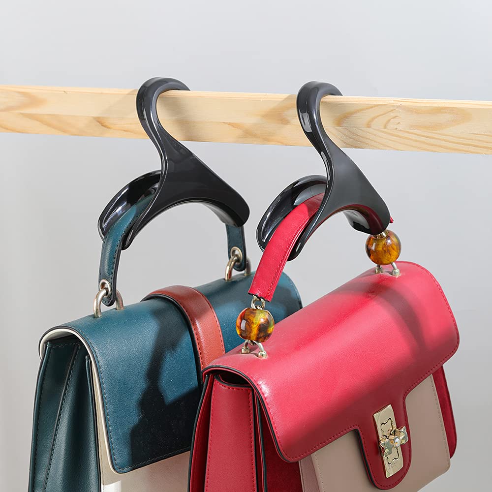Purse Hanger Hook Bag Rack Holder - Handbag Hanger Organizer Storage - Over The Closet Rod Hanger for Storing and Organizing Purses | Backpacks |Satchels | Crossovers | Handbags | Tote(4 Pack)