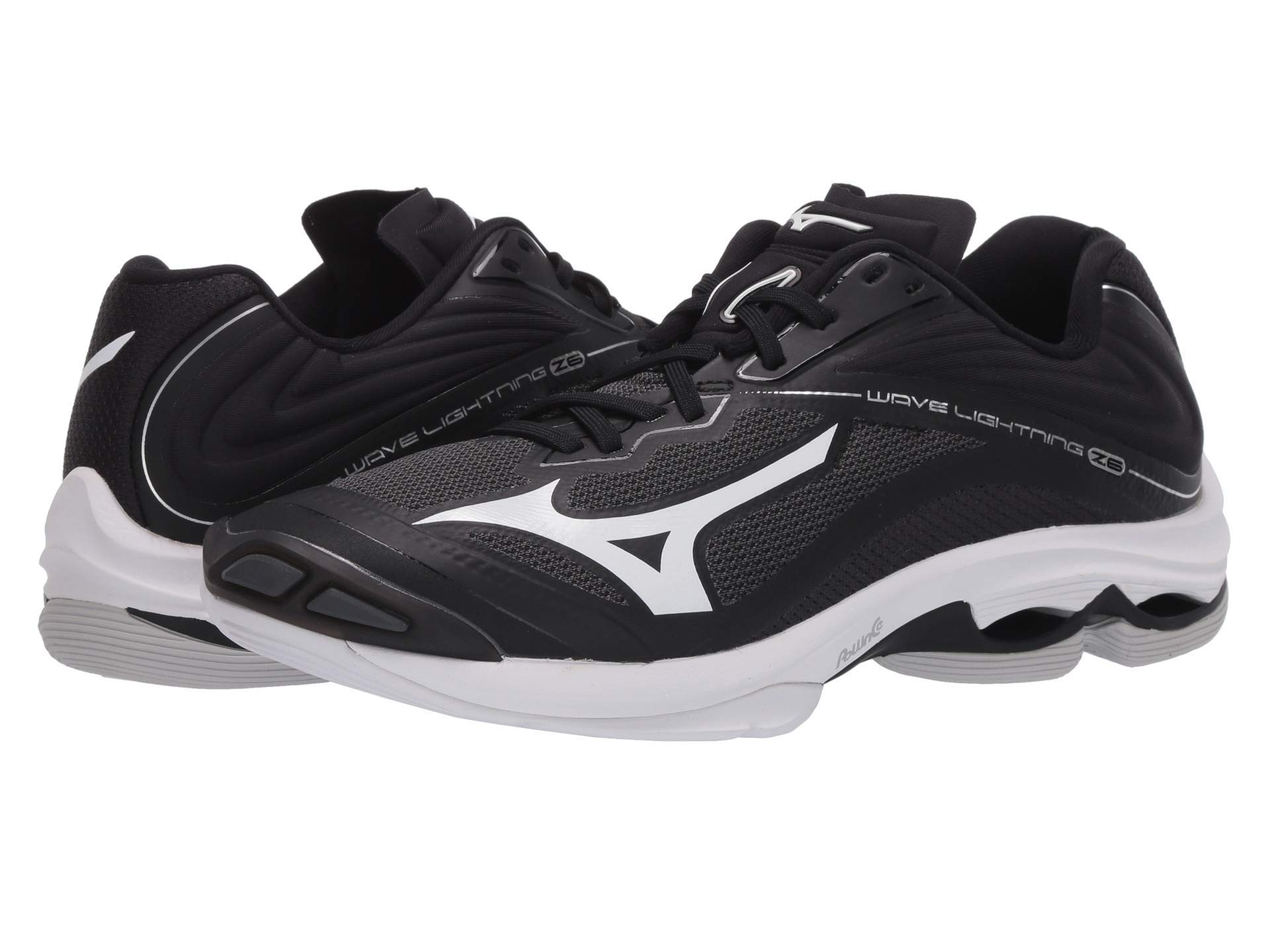 Mizuno Wave Lightning Z6 Womens Volleyball Shoe, Blacksilver, 8