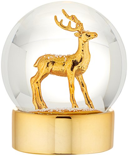 Lenox Holidays Reindeer Golden Snowglobe, Gold