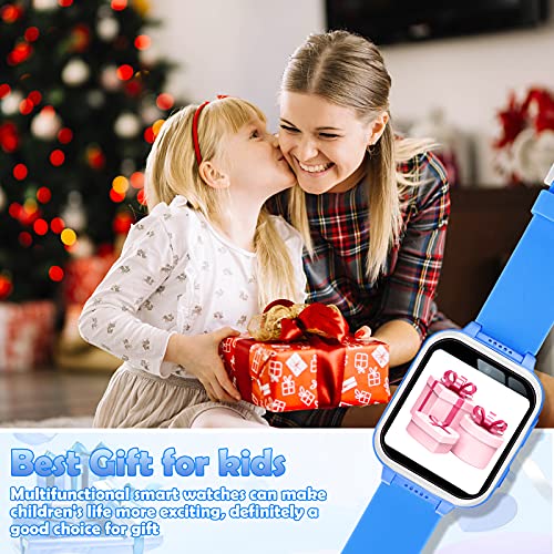 Kids Smart Watch with 90°Rotatable Camera Smartwatch Touch Screen Kids Watch Music Pedometer Flashlight Games Digital Wrist Watch for Boys