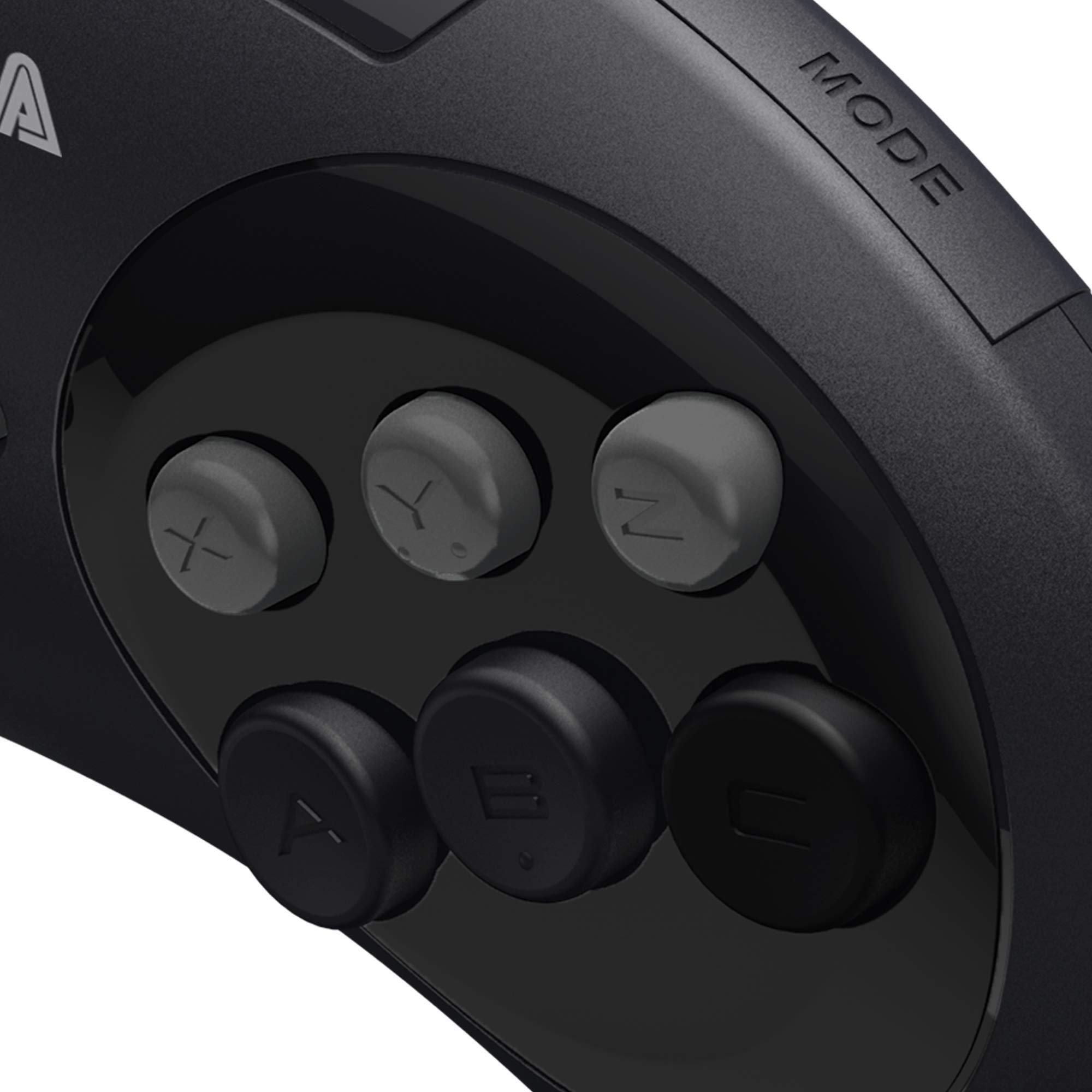 Retro-Bit Official Sega Genesis USB Controller 6-Button Arcade Pad for Sega Genesis Mini, PS3, PC, Mac, Steam, Switch - USB Port - (Black)
