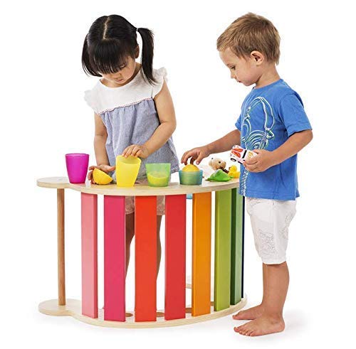 CASSAROKIDS Waldorf Viking Climbing Wooden Rocker - Rainbow