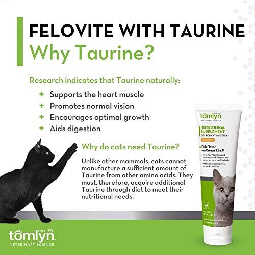 Tomlyn Felovite with Taurine Amino Acid Gel Nutritional Supplement for Cats & Kittens, 2.5oz