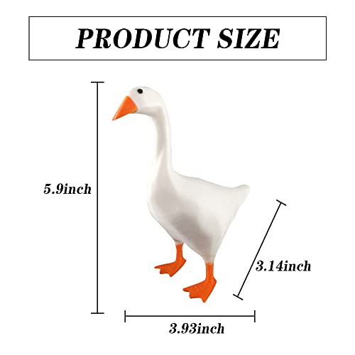 Goose Statue Magnetic Key Holder, Animal Magnetic Key Holder Sculpture Modern Home Decor,Cute Magnetic Goose Key Holder for Key Hooks Pens Bells (Yellow)