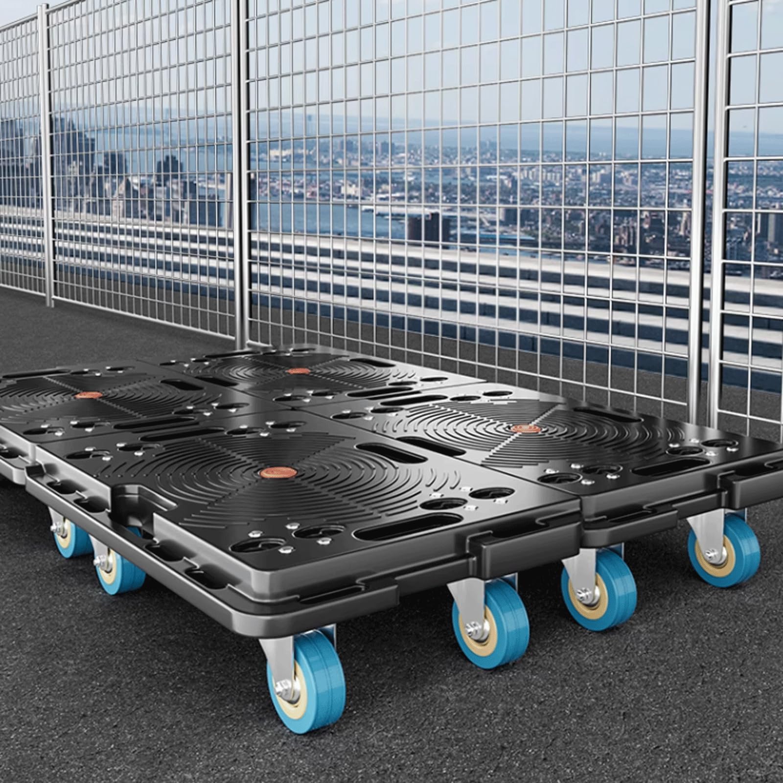 Can Be Spliced Handling Truck Small Flatbed Trolley Silent Flatbed Household Trolley for Storehouse