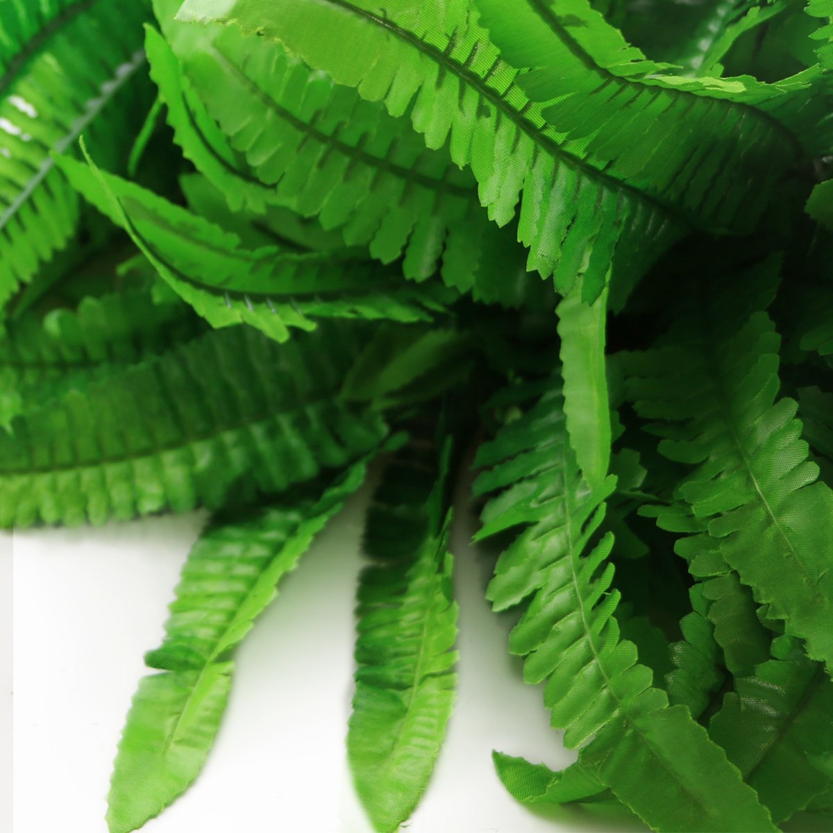 Oopsu 5 Bunches Fake Faux Artificial Boston Ferns Plants Greenery Bushes for Indoor Outside Home Garden Office Verandah Wedding Decor