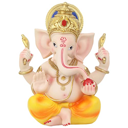 Vimtrysd 8 Inch Large Ganesha Statues, Hindu Elephant Statue Ganpati Idol Buddha Sculptures, Indian God Lord Ganesh Statue, Home Temple Mandir Meditation Yoga Room Decor (Multicolor)
