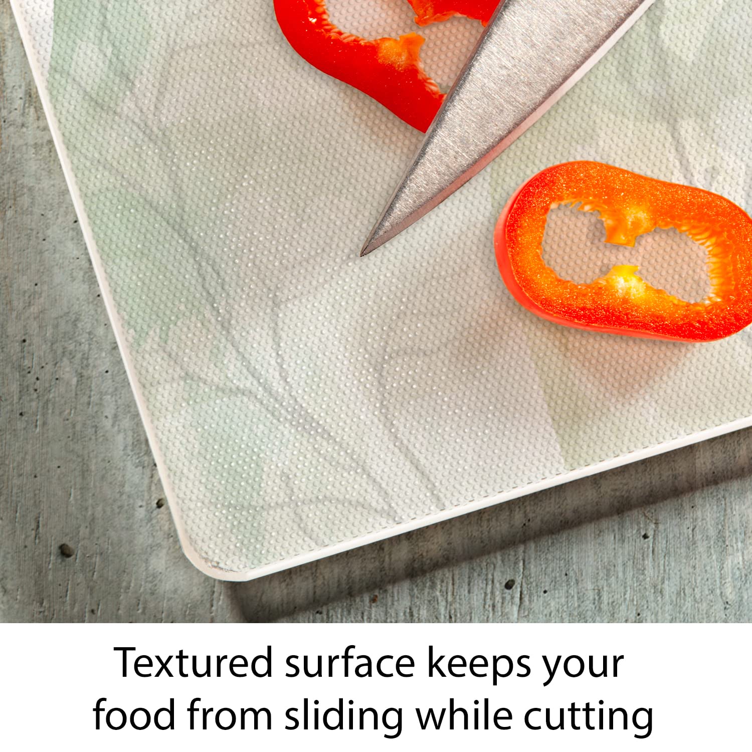 CounterArt "Nature's Greenery" 3mm Heat Tolerant Tempered Glass Cutting Board 15β x 12β Manufactured in the USA Dishwasher Safe