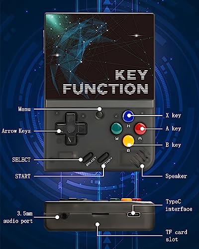 Miyoo Mini Plus Retro Handheld Game Console,Retro Game Emulator Console for Adults and Children,3.5" IPS Screen,64GB TF Card 10,000+ Games,Portable Rechargeable Open Source,Support WiFi (Black)