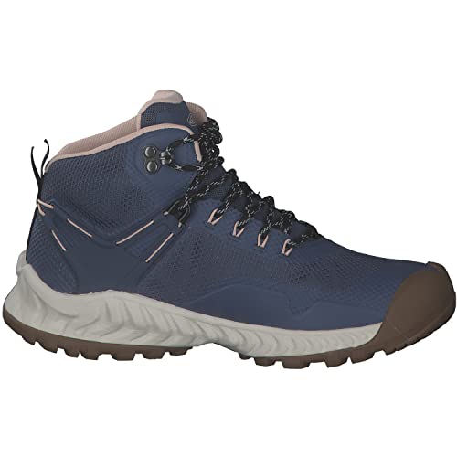 KEEN Women's NXIS Evo Mid Height Waterproof Fast Packing Hiking Boots, Vintage Indigo/Harbor Gray, 8.5