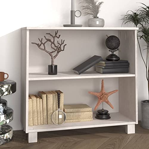 GOLINPEILO Wooden Sideboard 2 Shelf Bookcase Storage Cabinet, 2-Tier Bookshelf Cupboard Storage Cabinet for Bedroom, Living Room 33.5"x13.8"x31.5"(A)