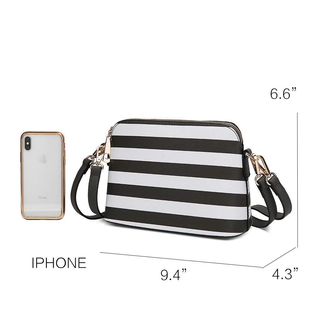 MKF Crossbody Bag for Women β PU Leather Pocketbook Handbag β Designer Side Messenger Purse, Shoulder Crossover Light Beige