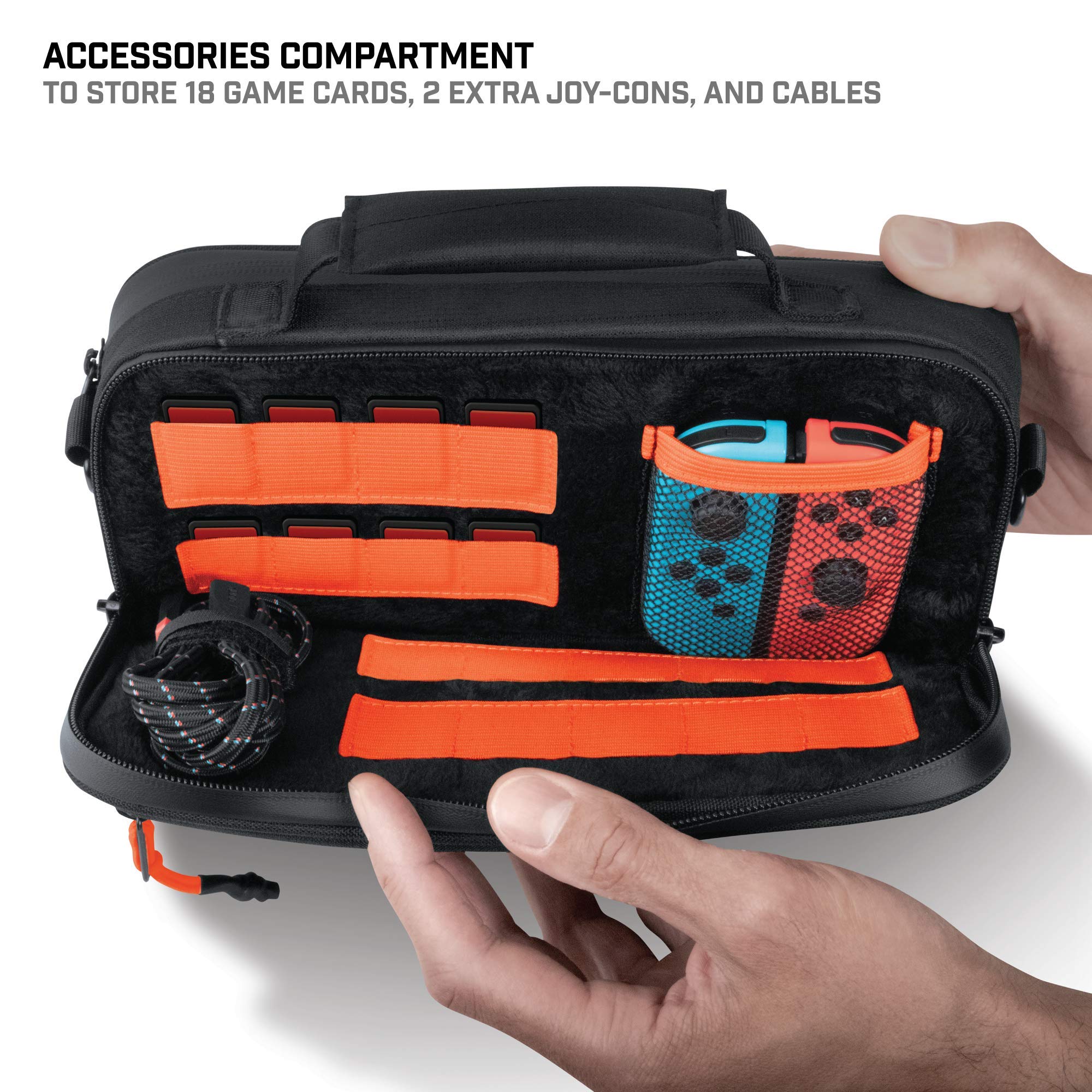 bionik BNK-9030 Commuter Reinforced Tactile Bag for Nintendo Switch and Accessories, Black