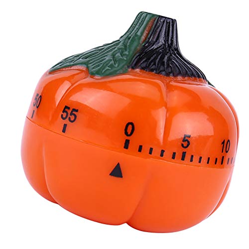 DOITOOL Kitchen Timer, Pumpkin Design Mechanical Timer Kitchen Timer Household Cooking Time Manager Baking Reminder Cooking Countdown Timer (Orange)