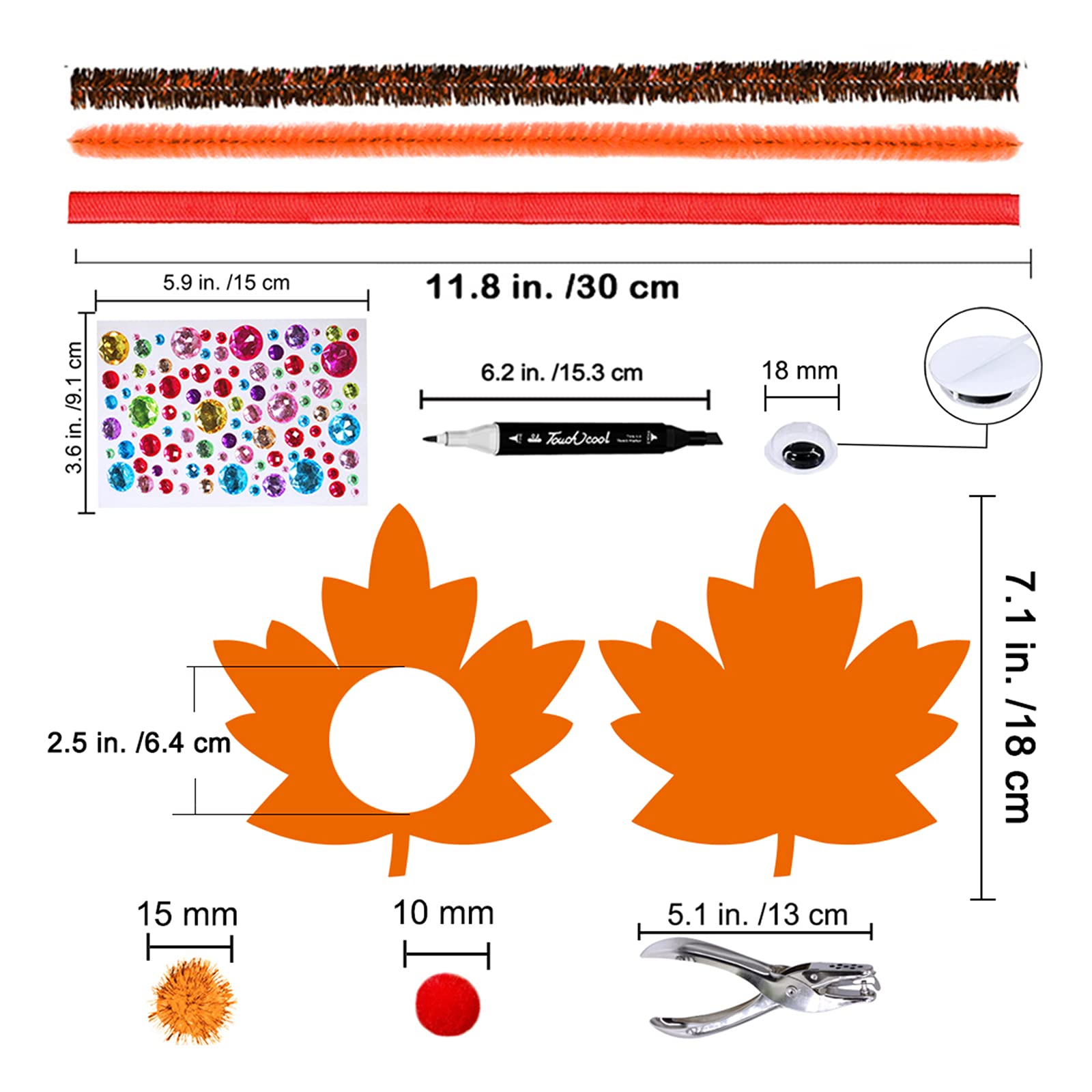 Winlyn 20 Sets Fall Crafts Kits Fall Crafts DIY Fall Leaf Shaped Picture Frames Ornaments Decorations Art Sets Foam Stickers Arts and Crafts for Kids Halloween Thanksgiving School Classroom Activities