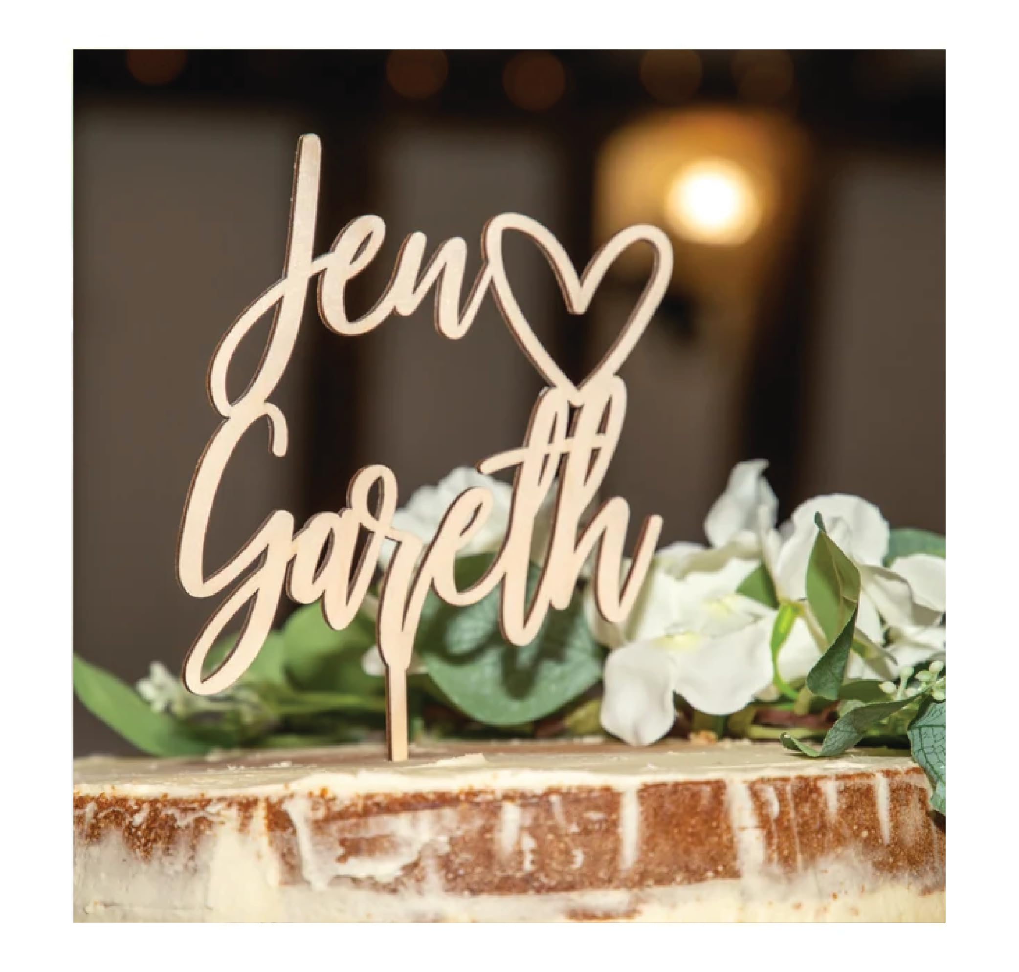 Custom Cake Topper - Personalized Names and Initials Decorations - Perfect for Wedding - Baby Shower - Birthday Engagements - Anniversary - Size 5-8 inches