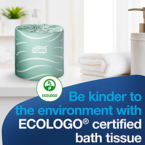 Tork Septic Safe Toilet Paper White, 100% Recycled, 2-ply, 500 Sheets per Roll, 96 Rolls