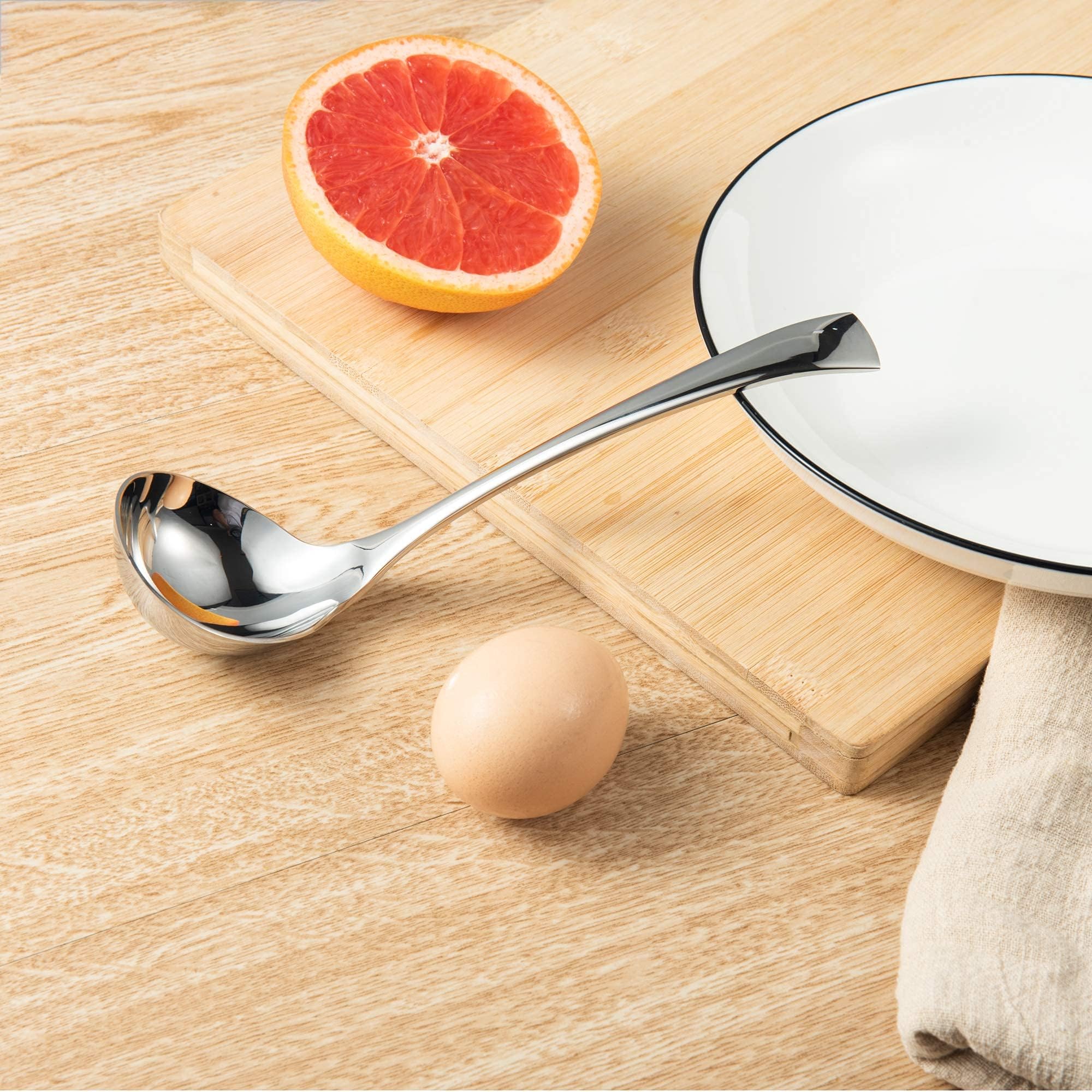 IMEEA Gravy Ladle Small Sauce Ladle 18/10 Stainless Steel Small Ladle for Serving, 7.6-Inch