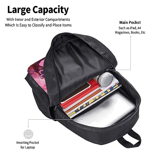 KEILA 3Pcs Backpack Set Casual Travel DayPack with Lunch Bag Pencil Case Rucksack Bag