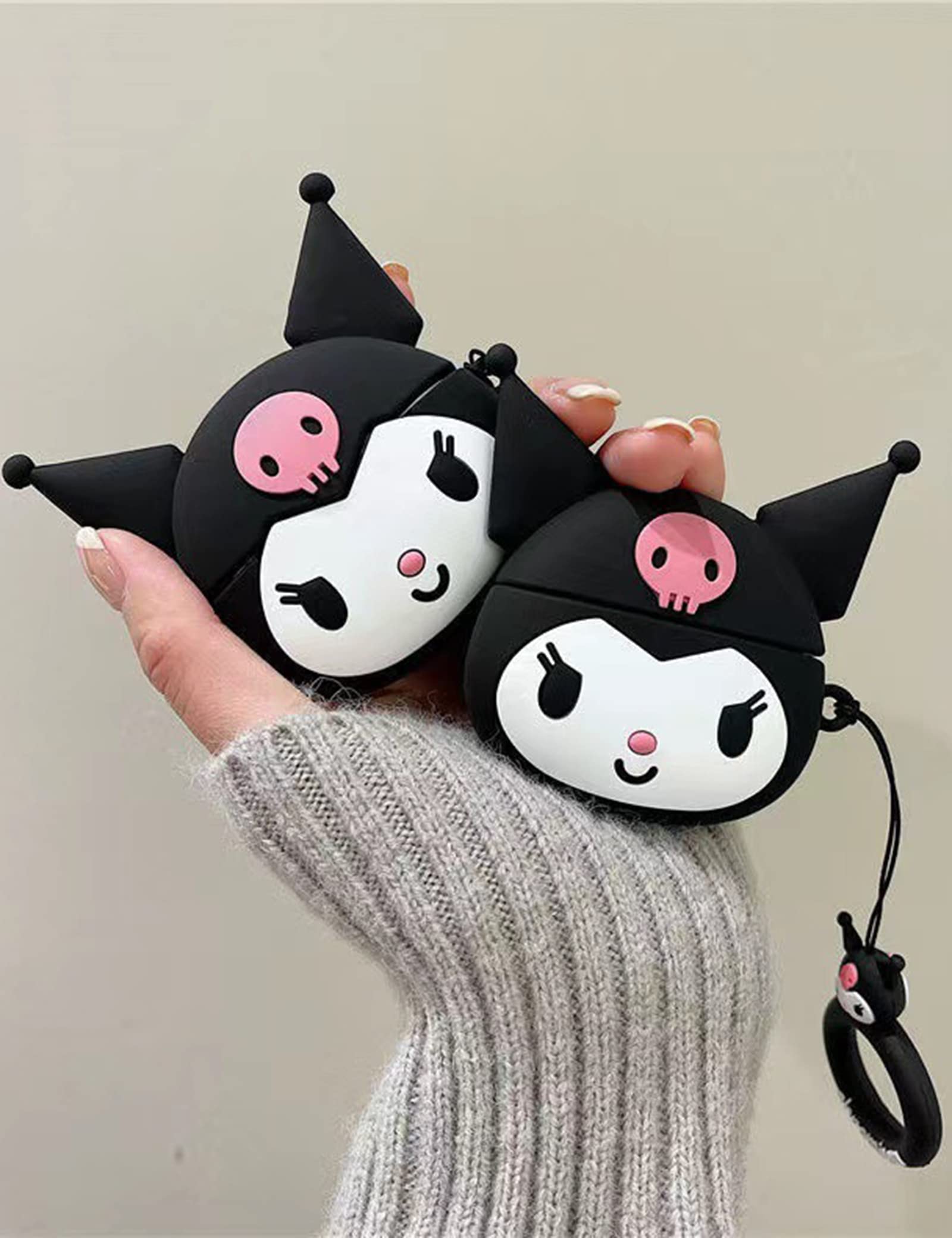 Cartoon Case Compatible with Apple AirPods Pro Anime, Fun Cute Kawaii Protective Case Anti-Fall Headphone Case for Airpod Pro Case Cover (AirPods Pro, BlackMonster)