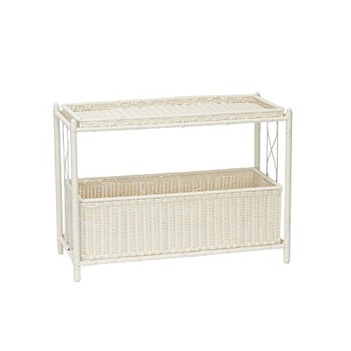 Household Essentials ML-5017 Indoor Outdoor Resin Wicker Planter Stand, 2 Piece