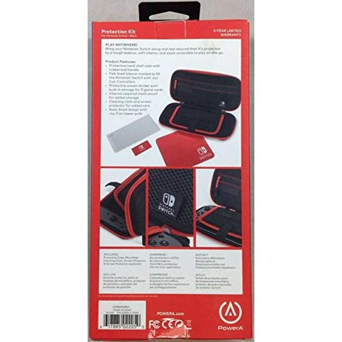 PowerA Official Nintendo Switch Protection Kit - Protective Case, Cleaning Cloth, Screen Protector and Applicator