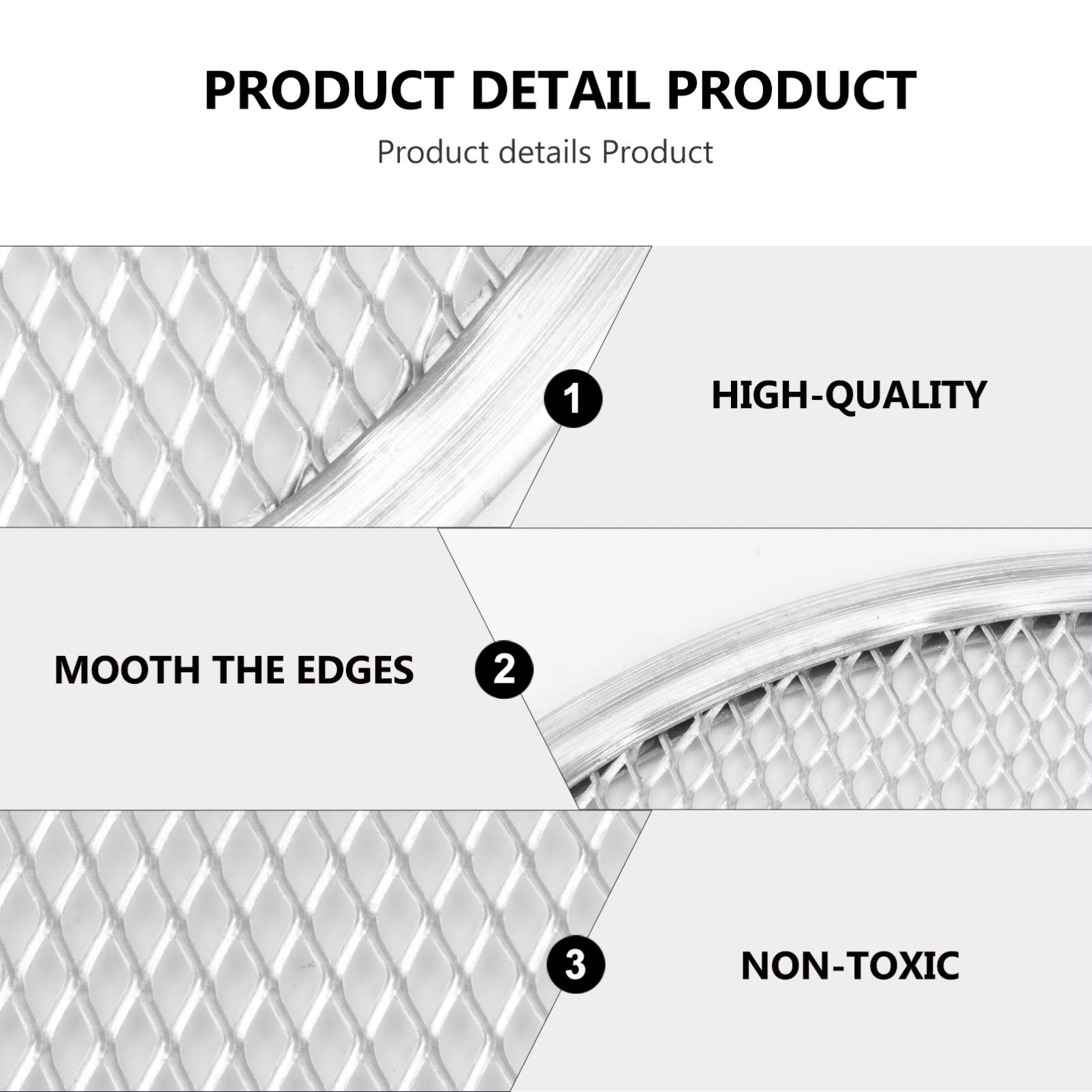 DOITOOL Pizza Screen 16 Inch- Non- stick Aluminium Alloy Pizza Pan for Oven- Food Grade Seamless Round Pizza Mesh Pizza Tray Baking Screen for Home Kitchen Restaurant ( Silver )
