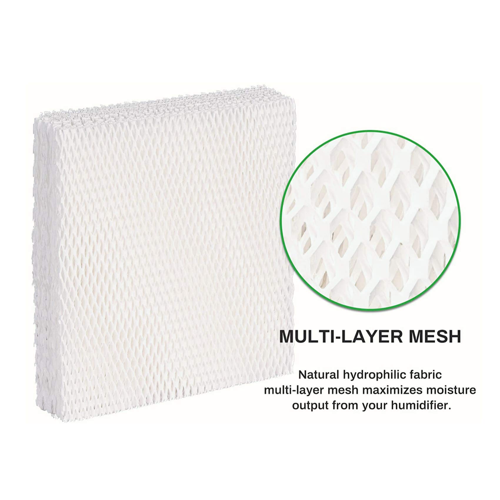 UKNESFROD MD1-0034 Replacement Humidifier Wicks Filters Compatible with Vornado Evaporative Humidifier Model Evap40, Evap2, EV100, EV200, EVDC300, EVDC500-4Pcs