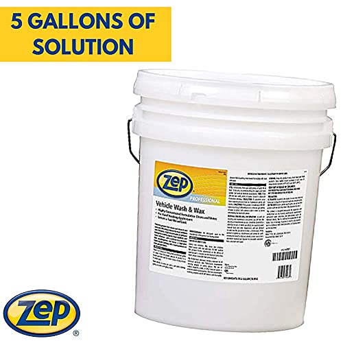 Zep Vehicle Wash and Wax - 5 Gallon (1 Bucket) 1041582 - Leaves A Waxed, Shiny, Like New Surface