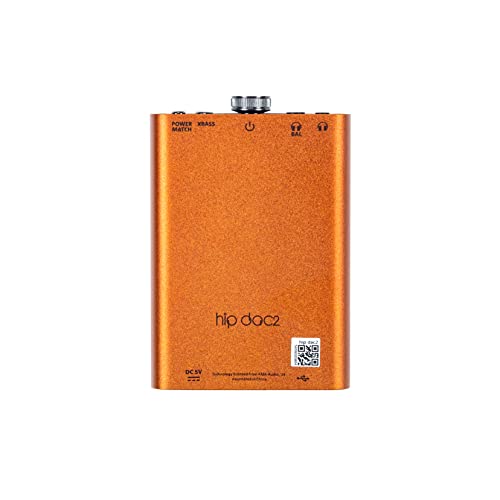 iFi Hip-dac2 - Portable Balanced DAC Headphone Amplifier for Android, iPhone with USB Input Only/Outputs: 3.5mm Unbalanced / 4.4mm Balanced β MQA Decoder