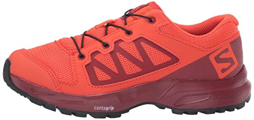 Salomon Kids' XA Elevate J Trail Running Shoes, CHERRY TOMATO/Red Dahlia/Black, 13K
