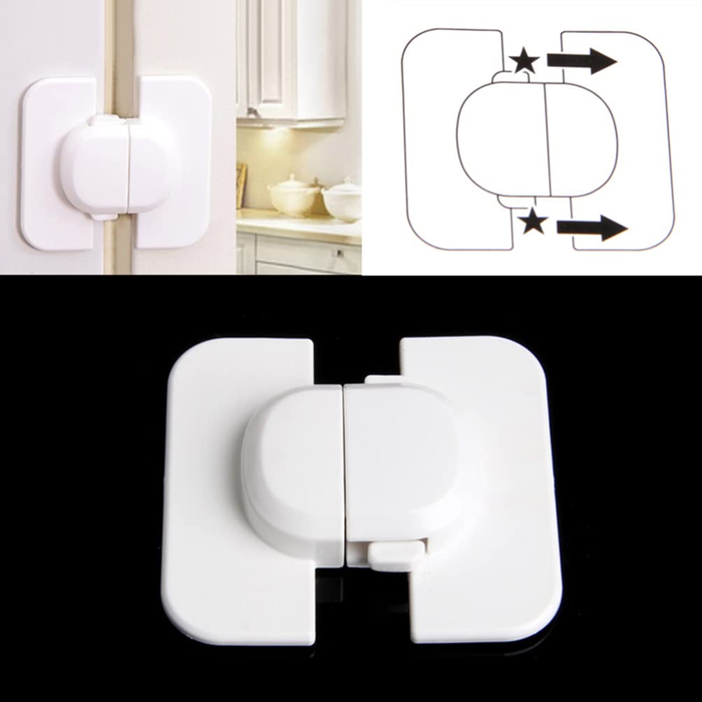 DOITOOL Refrigerator Latch Refrigerator Lock Fridge Freezer Door Lock Latch Catch to Keep Door Closed, No Tools Required and Easy Installation Refrigerators with Damaged Sealing Strips