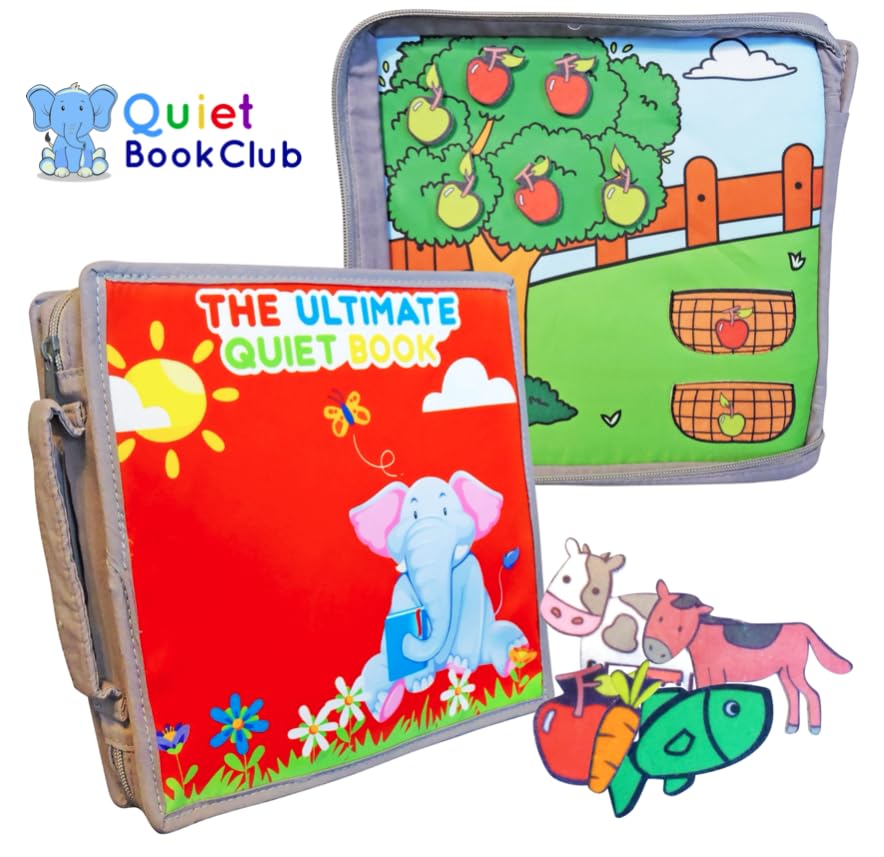 Quiet Book Busy Book for Toddlers Montessori Book Airplane Activity Toy for Car Preschool Travel Activities Road Trip