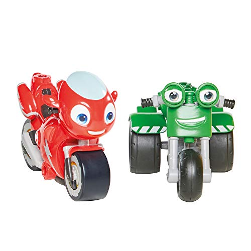 Ricky Zoom & DJ 2 Pack β 3-inch Action Figures β Free-Wheeling, Free Standing Toy Bikes for Preschool Play, Multi