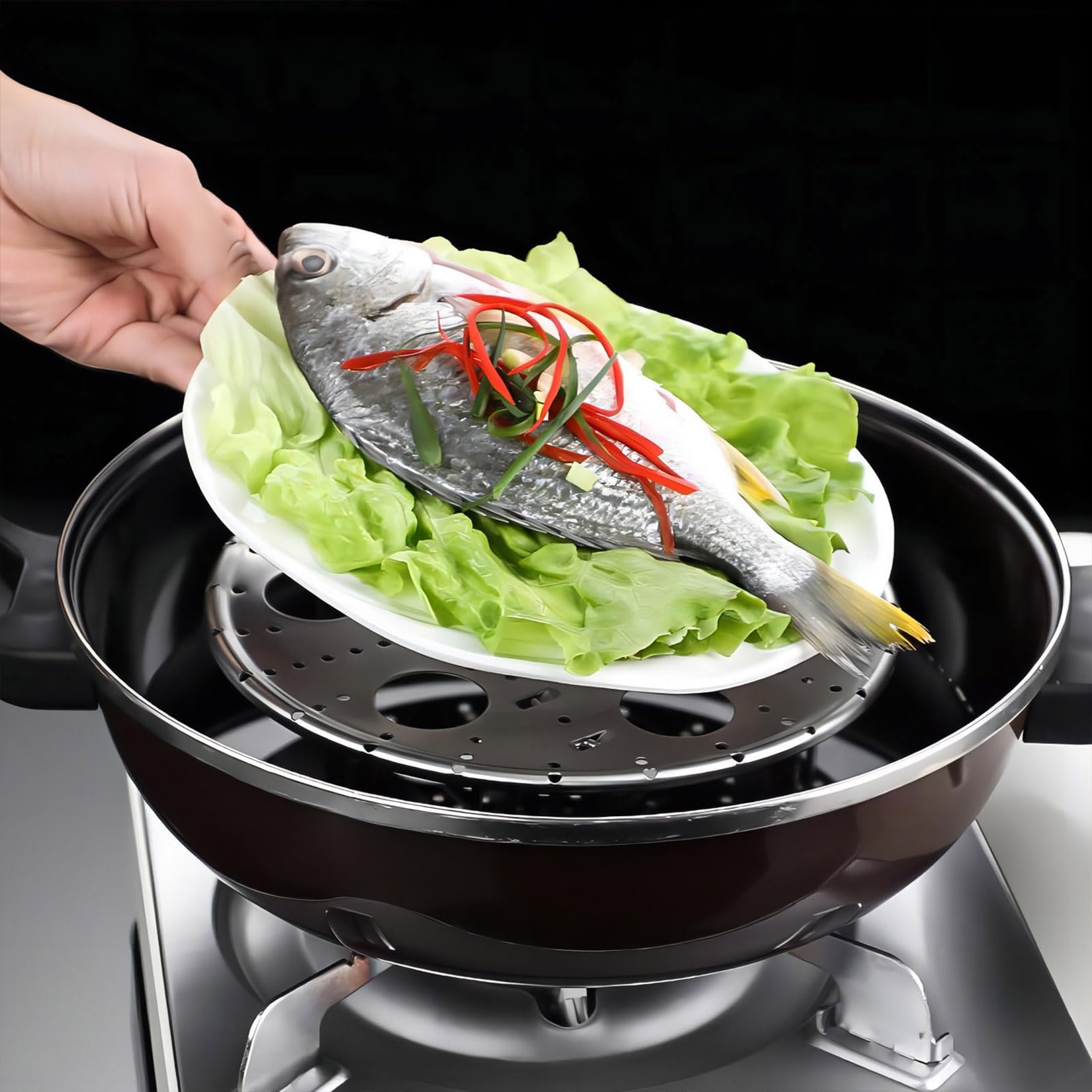 Egg Steam Rack Multipurpose Trivet for Instant Pot Accessories Fit 6,8 Qt Pressure Cooker, Stainless Steel Egg Cooker for Hard Boiled Eggs, Cook 14 Eggs, 2 Pack Stackable Steamer For Cooking Rack