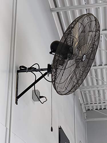 TPI Corporation Single Phase Wall Mount Commercial Circulator – 30" Diameter, 120 Volt Exhaust Fan – Ventilation Fans. Commercial Extractor Fans