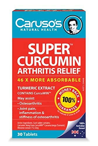 Carusos Super Curcumin Arthritis Relief 30