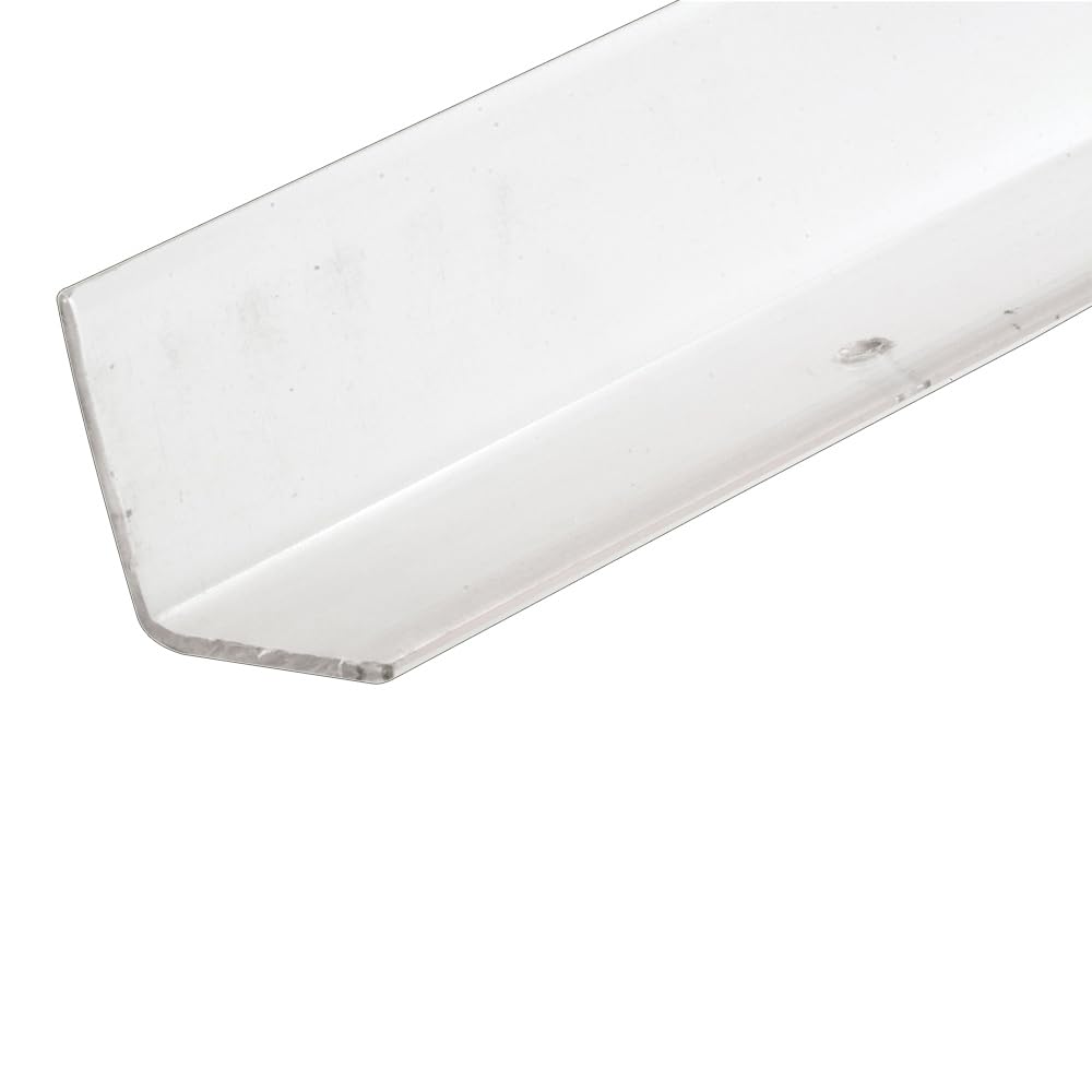 Prime-Line U 9130 Corner Shield with Holes and Nails, 1-1/8 In. X 48 In., Clear Vinyl (Single Pack)