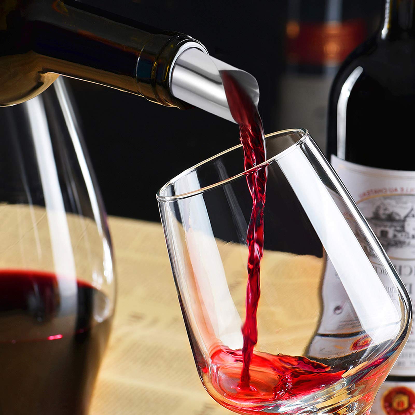 DOITOOL Whisky Foil Disk 20pcs Aluminum Foil Wine Aerating Tool Wine Glass Pour Beverage Bottle Stoppers Wine Pourer Cute Pour Spout Wine Sulfate Removers Wine Pour Disk Beer