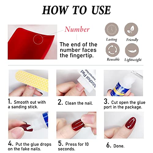 IMSOHOT Matte Long Press on Nails Almond Stiletto Snake Fake Nails Full Cover Black False Nails with Designs White Glue on Nails Acrylic Nails for Women