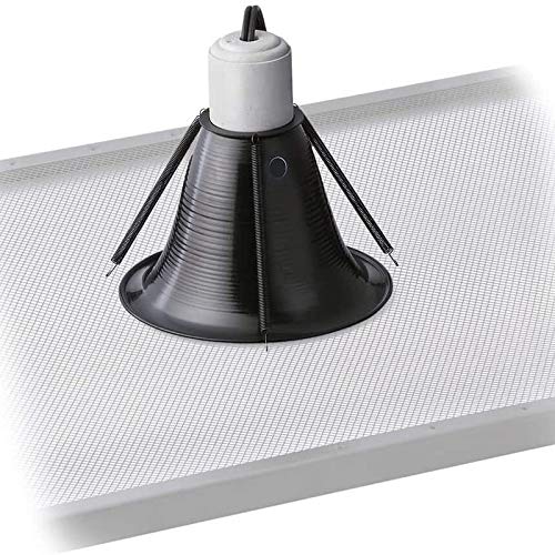 Zilla Reptile Terrarium Heat Lamps and Habitat Lighting Dome, Black 8.5 Inch