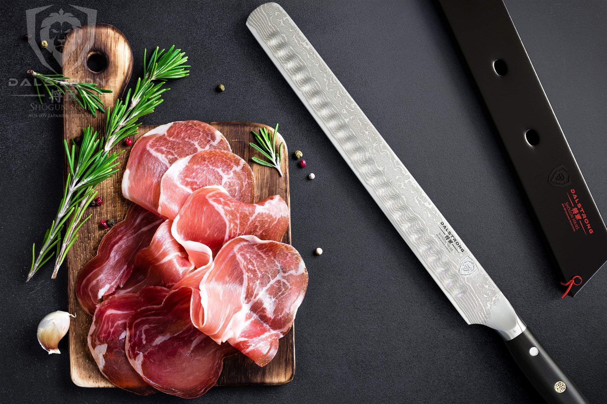 Dalstrong Shogun Series 12" Slicing & Carving Knife - Granton Edge Bundled with the Shogun Series 6" Boning Knife - Japanese AUS-10V - BBQ Knife Bundle