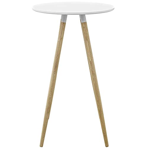 Modway Track 24" Contemporary Modern Round Bar Table in White